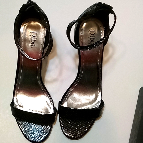 Diba | Shoes | Diba Style Bianca Black Snake Heels Nib 85 | Poshmark